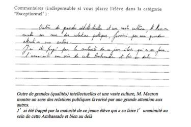 Exclusif. La note de stage d’Emmanuel Macron