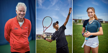 John McEnroe, visite à l'académie du bad boy du tennis