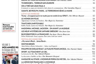 Paris Match : nos années 80