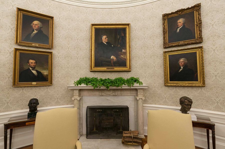 La décoration symbolique du Bureau ovale de Joe Biden