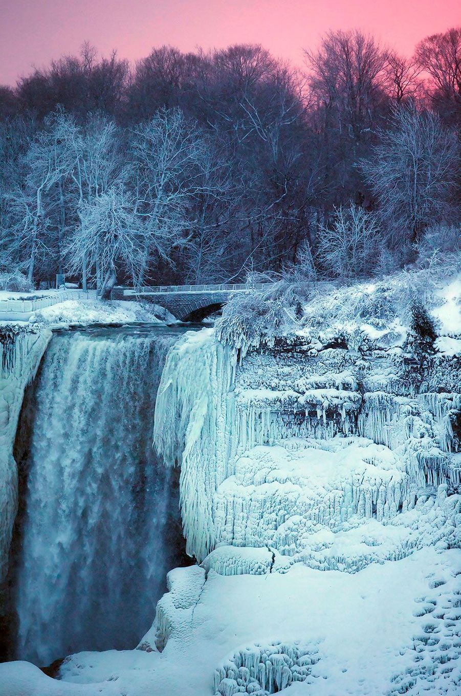 Le spectacle impressionnant des chutes du Niagara gelées