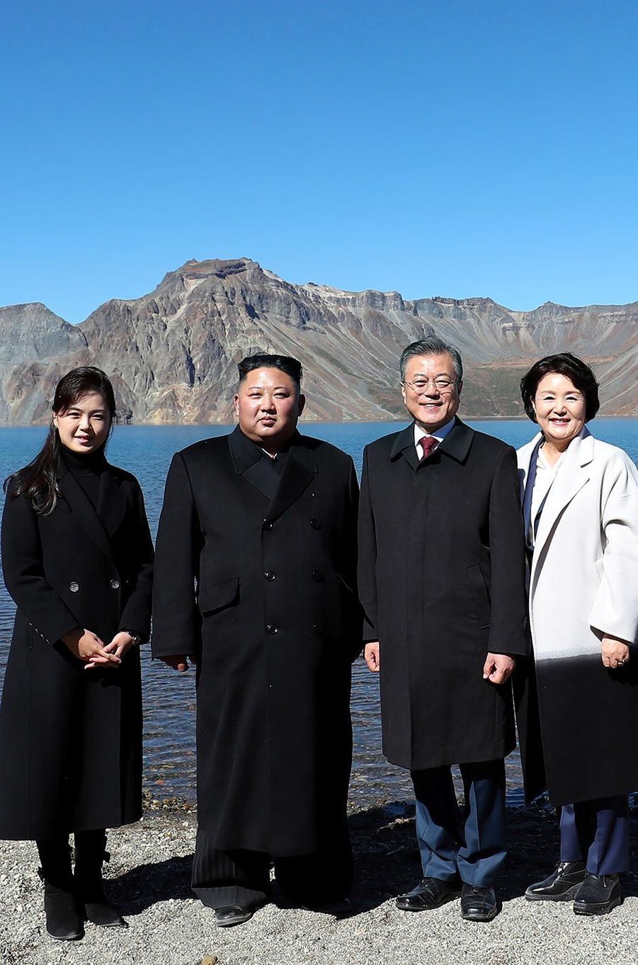 Ri Sol-ju, la femme de Kim Jong-un, présente pour recevoir Moon Jae-in
