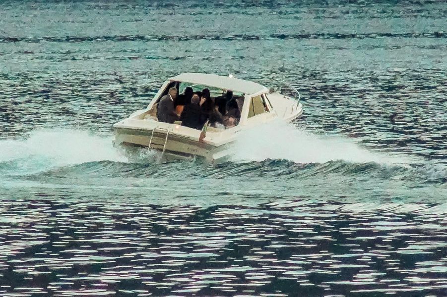 Sortie en bateau sur le lac de Côme pour Barack Obama et George Clooney