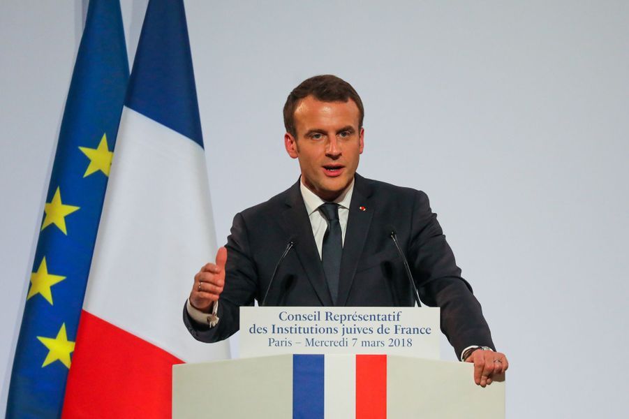 Emmanuel et Brigitte Macron à leur premier dîner du Crif