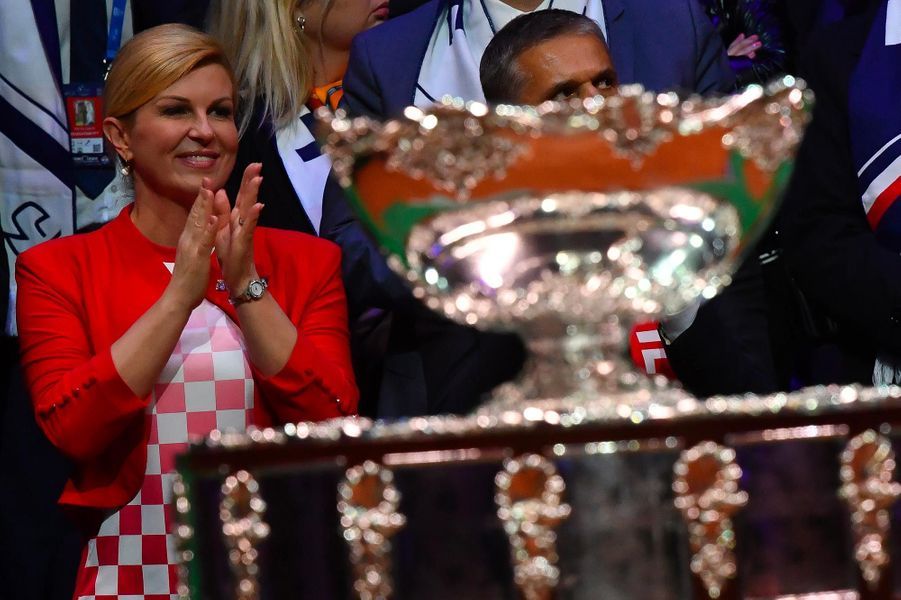 Coupe Davis : la présidente croate, première supportrice de son équipe