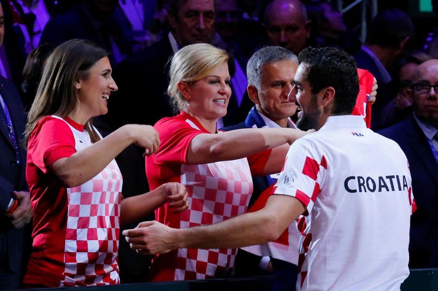Coupe Davis : la présidente croate, première supportrice de son équipe