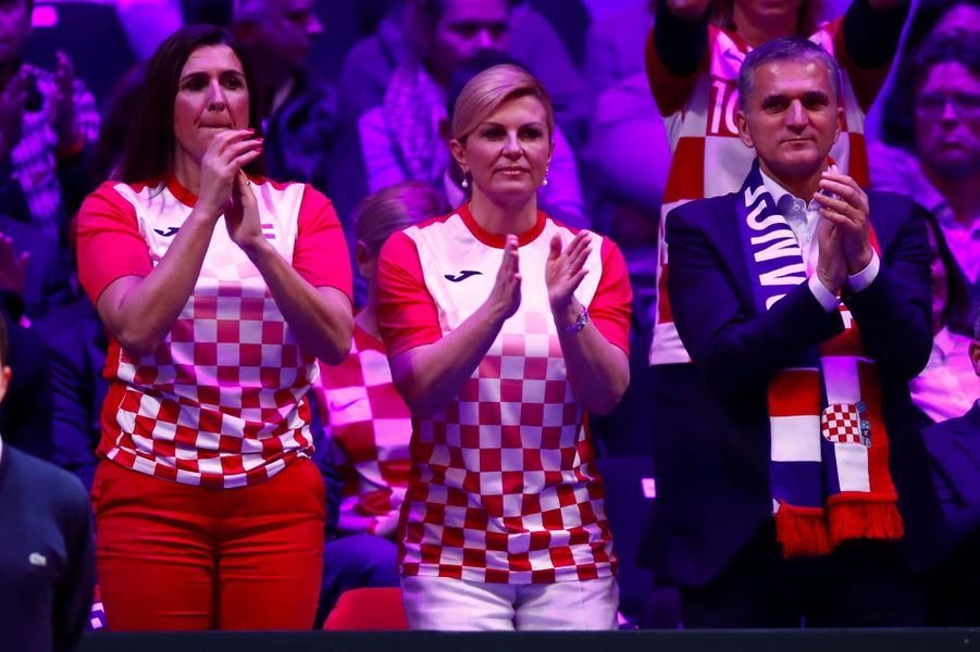 Coupe Davis : la présidente croate, première supportrice de son équipe