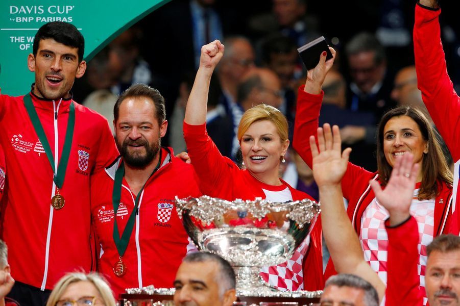 Coupe Davis : la présidente croate, première supportrice de son équipe