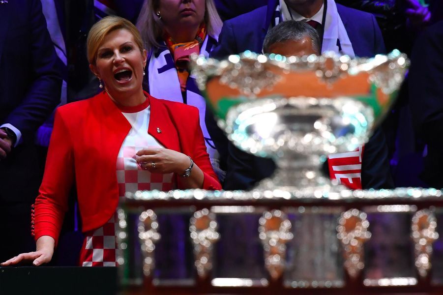Coupe Davis : la présidente croate, première supportrice de son équipe