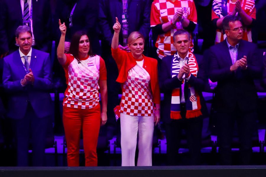 Coupe Davis : la présidente croate, première supportrice de son équipe