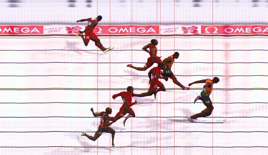 Le 100 mètres d'Usain Bolt en images