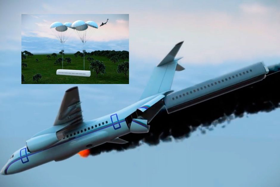 Dotée de parachutes - Une cabine pour éviter les crashs