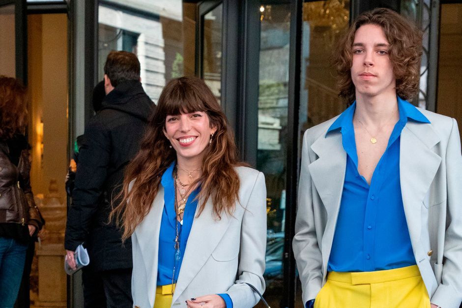 Lou Doillon et son fils Marlowe assortis pour la Fashion Week de Milan