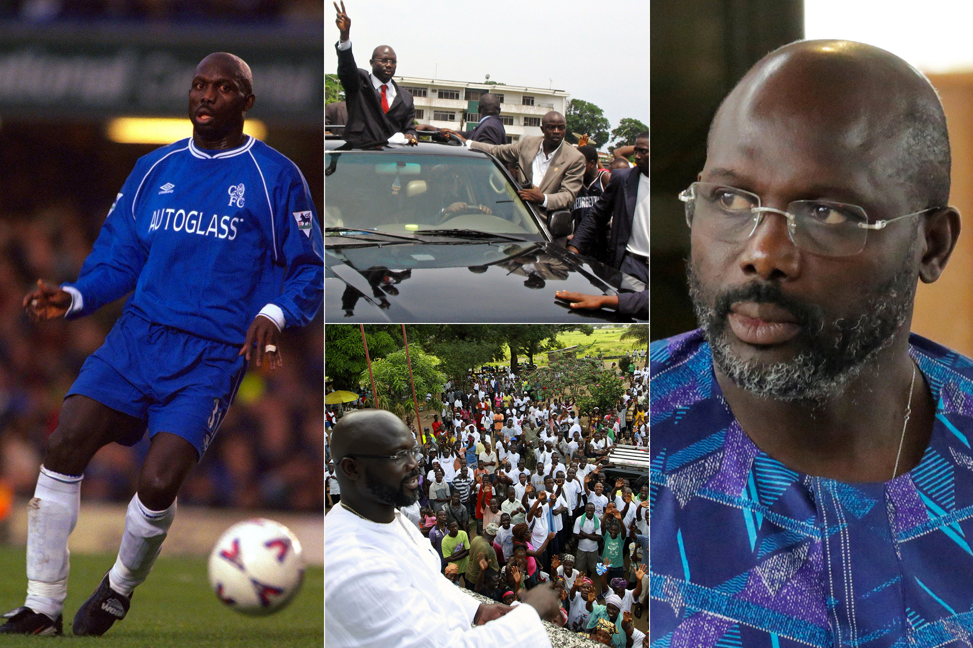 George Weah, du football à la présidence du Liberia