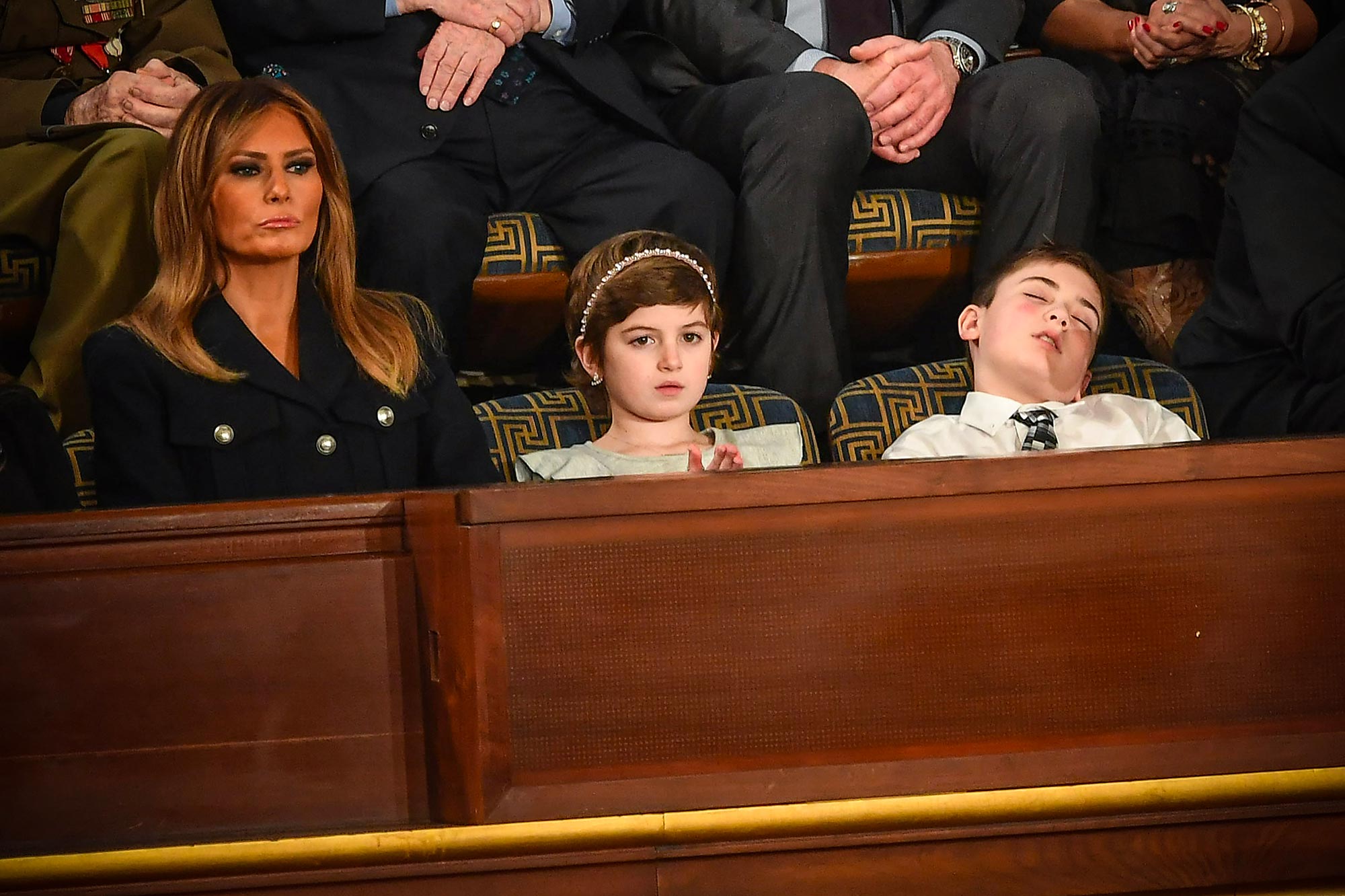 Le petit Joshua Trump invité par Donald Trump s'est endormi pendant son ...