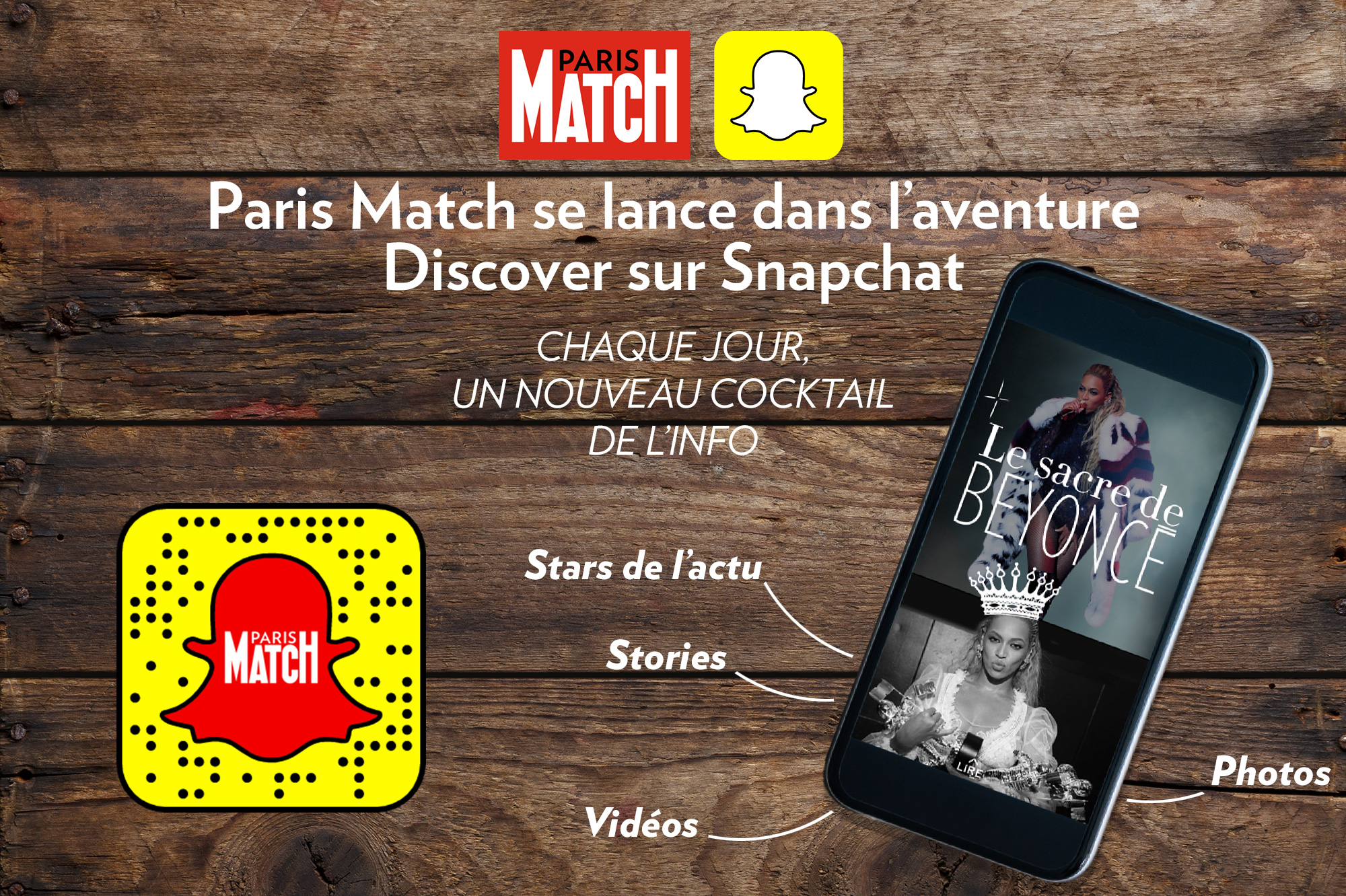 Paris Match se lance dans l’aventure Discover sur Snapchat