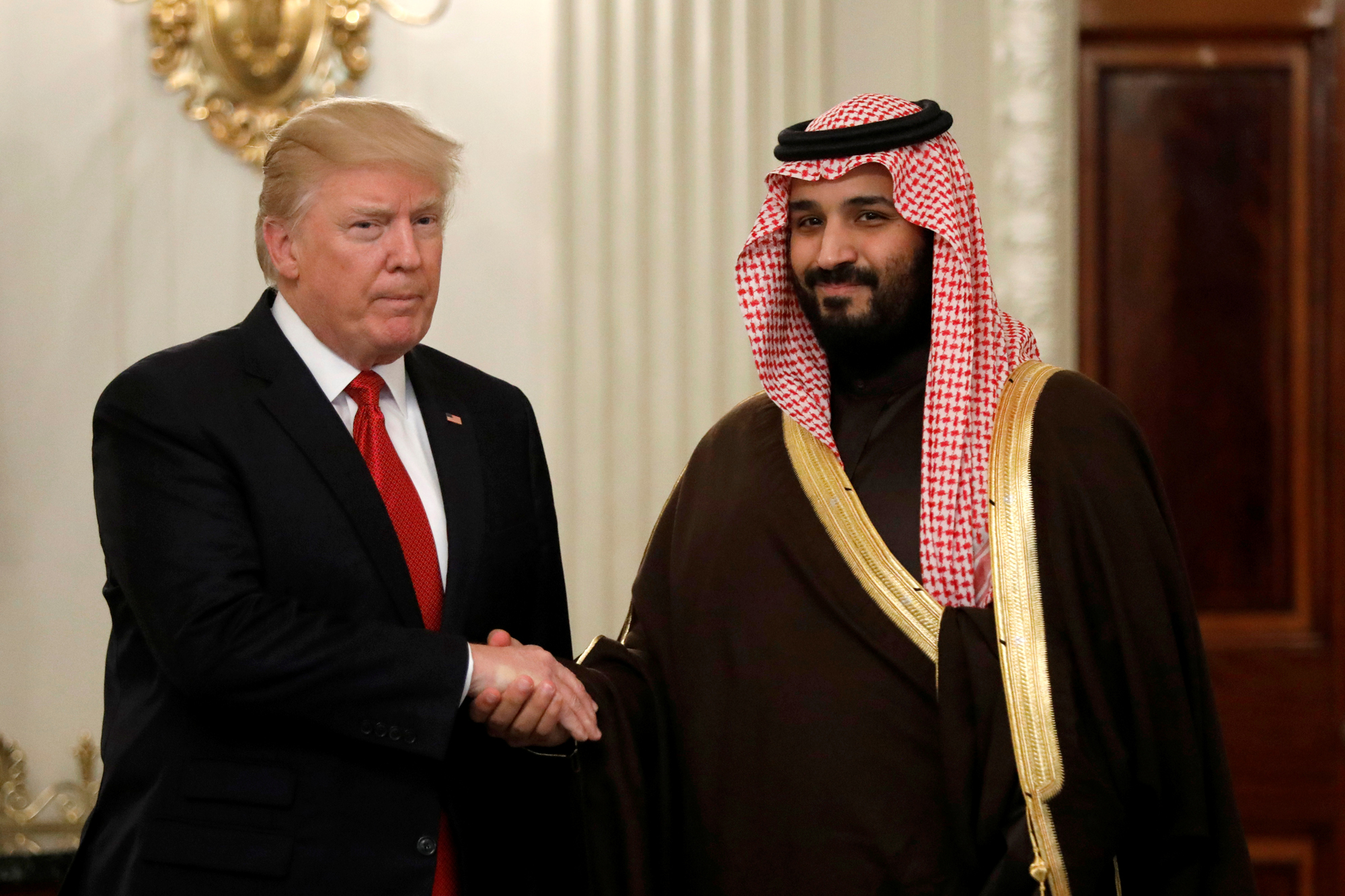 Donald Trump reçoit l'influent prince saoudien Mohammed