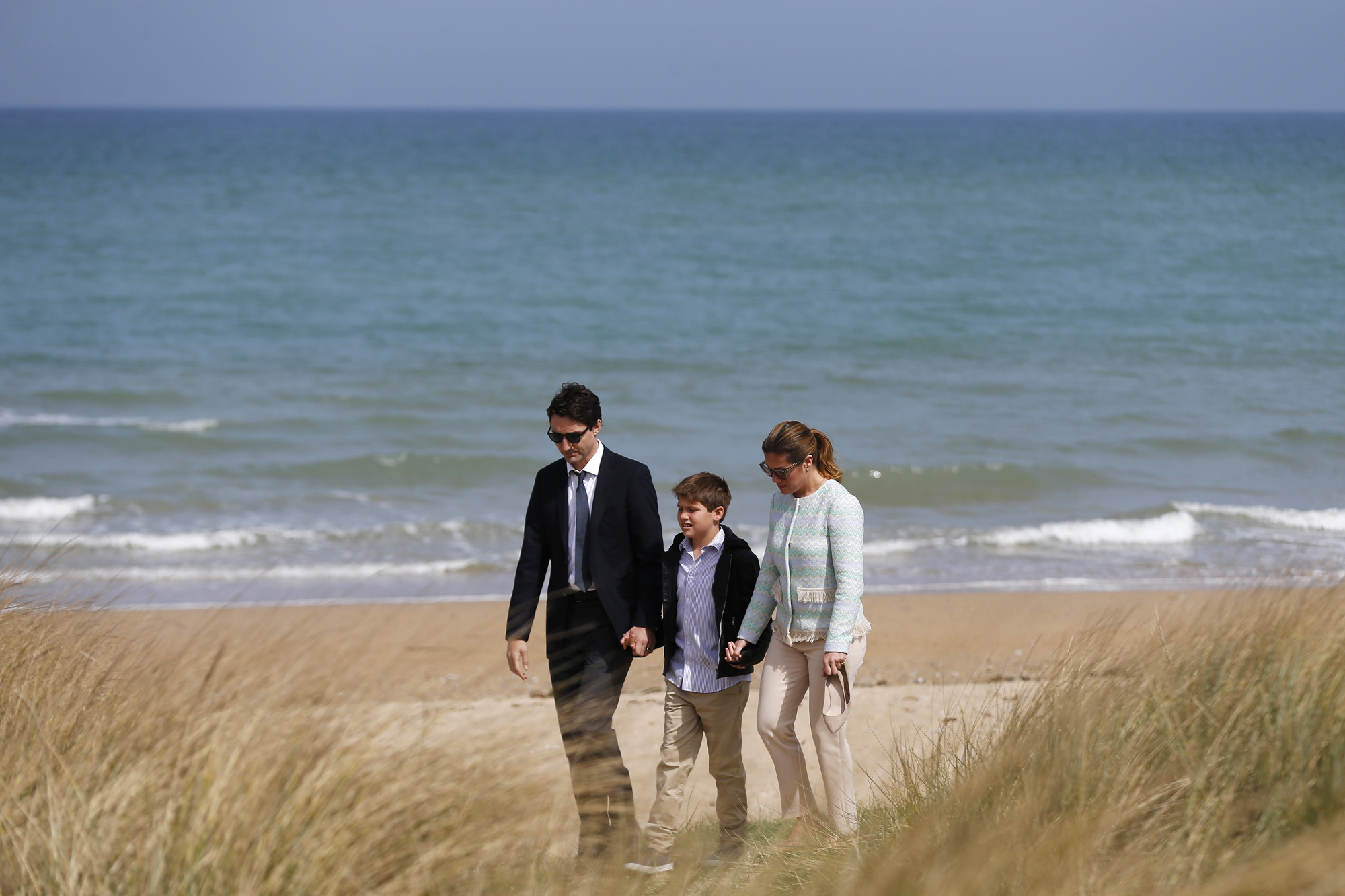 L’émouvante visite de Justin Trudeau, en famille à Juno Beach