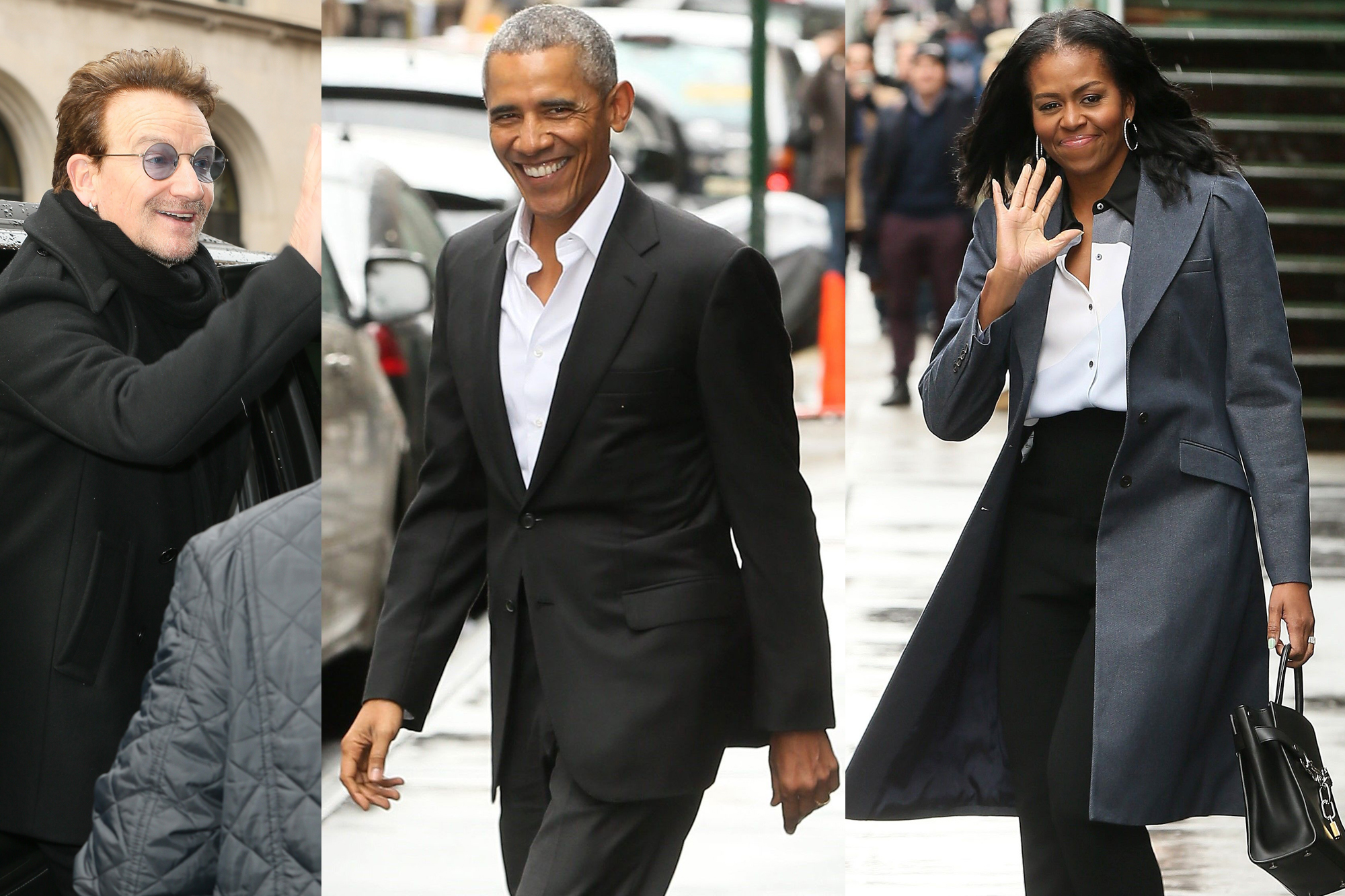 Standing ovation pour les Obama et Bono dans un restaurant de New York