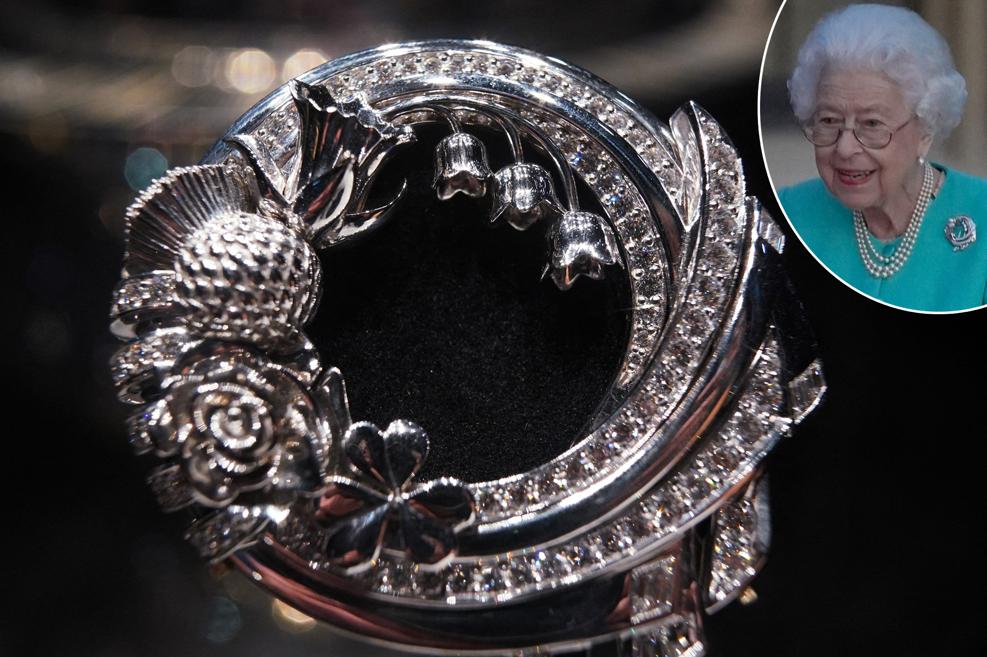 Elizabeth II, la copie officielle de la broche de son Jubilé de platine ...