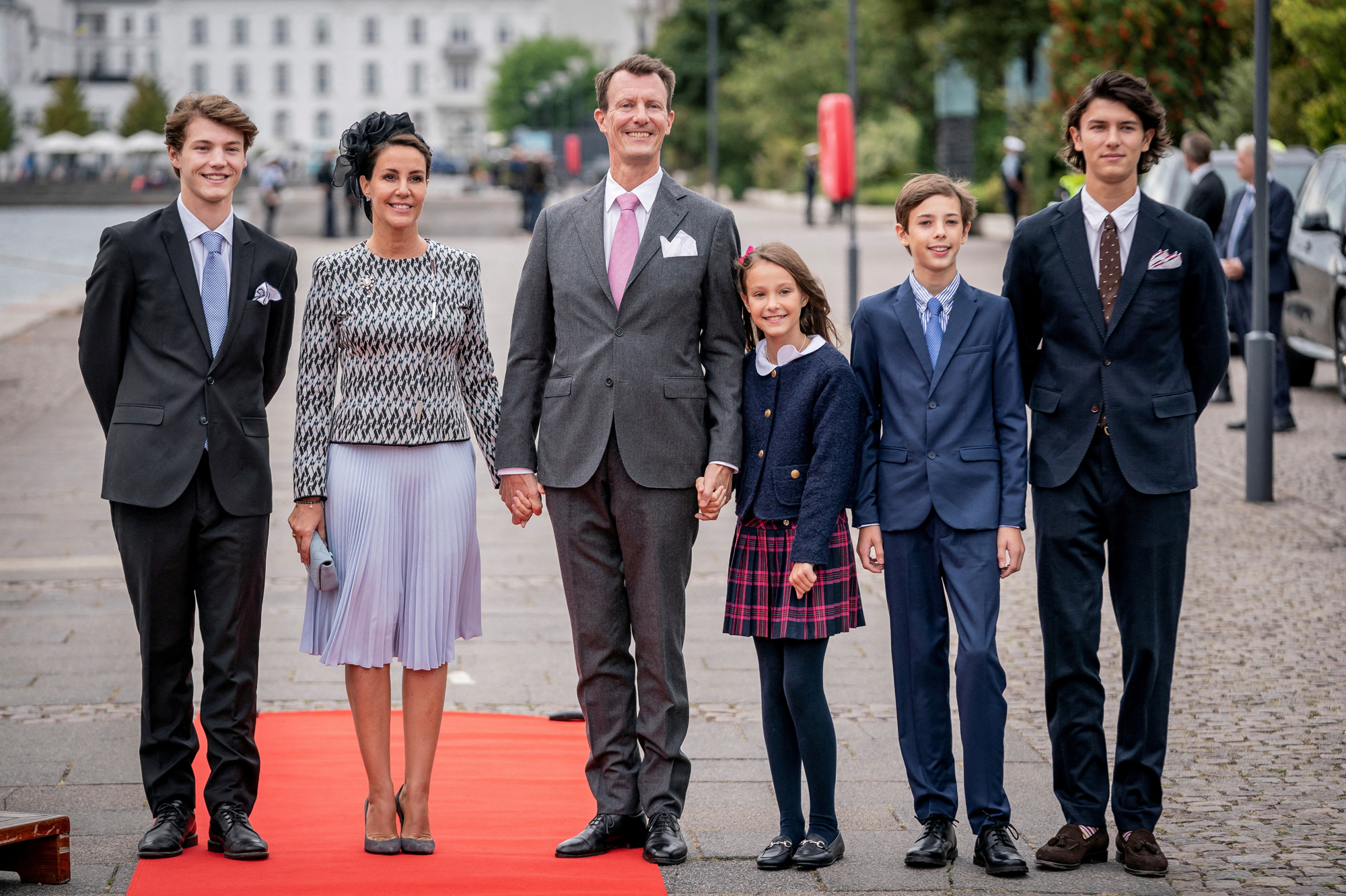 Les princes Nikolai, Felix, Henrik et la princesse Athena de Danemark ...